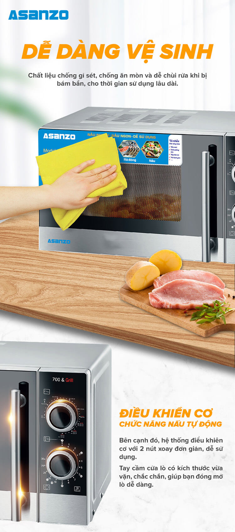 Lò Vi Sóng Asanzo ME-20V (20L)
