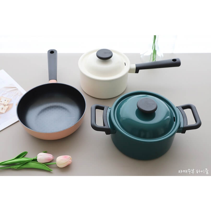 Bộ Nồi Chảo Sâu Lòng 3 Món Decore Locknlock LDE1181IHS01 (LDE1202IH/LD